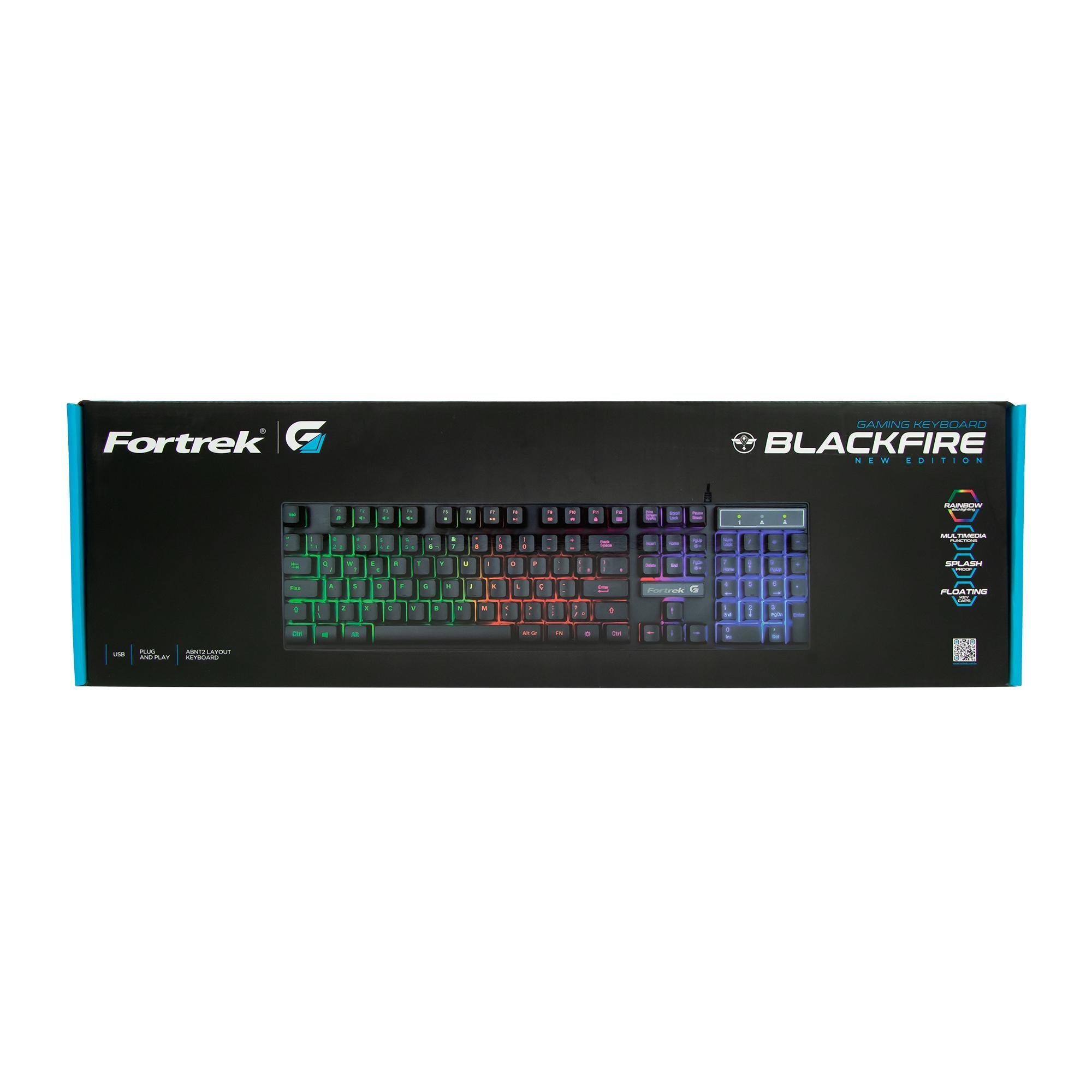 Mouse Gamer M5 RGB USB + Teclado Gamer Blackfire New Fortrek ...