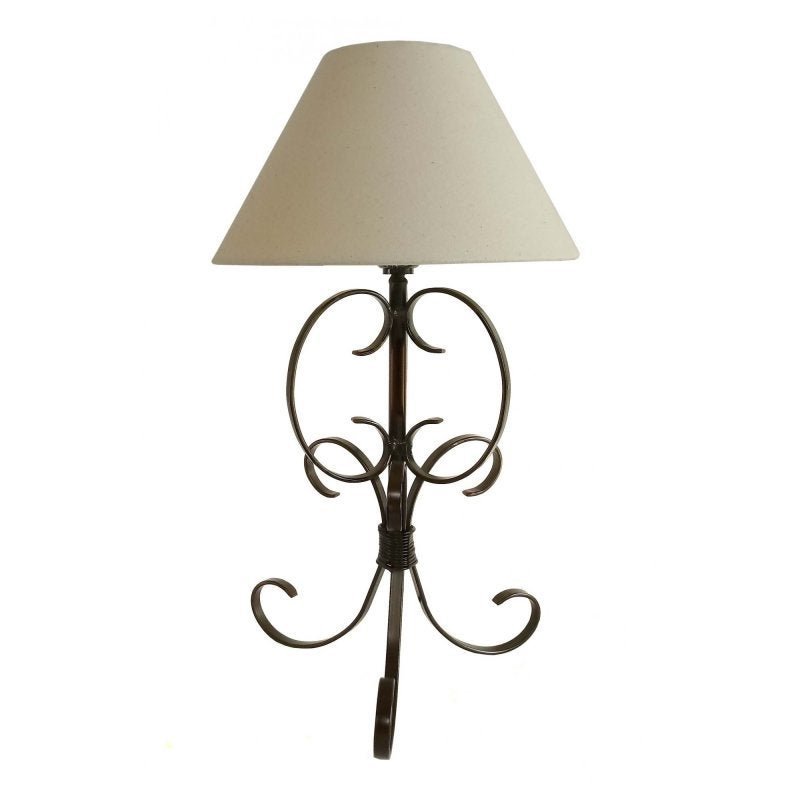 Abajur Rustico Artesanal de Ferro para Canto de Mesa Sala de Jantar ...