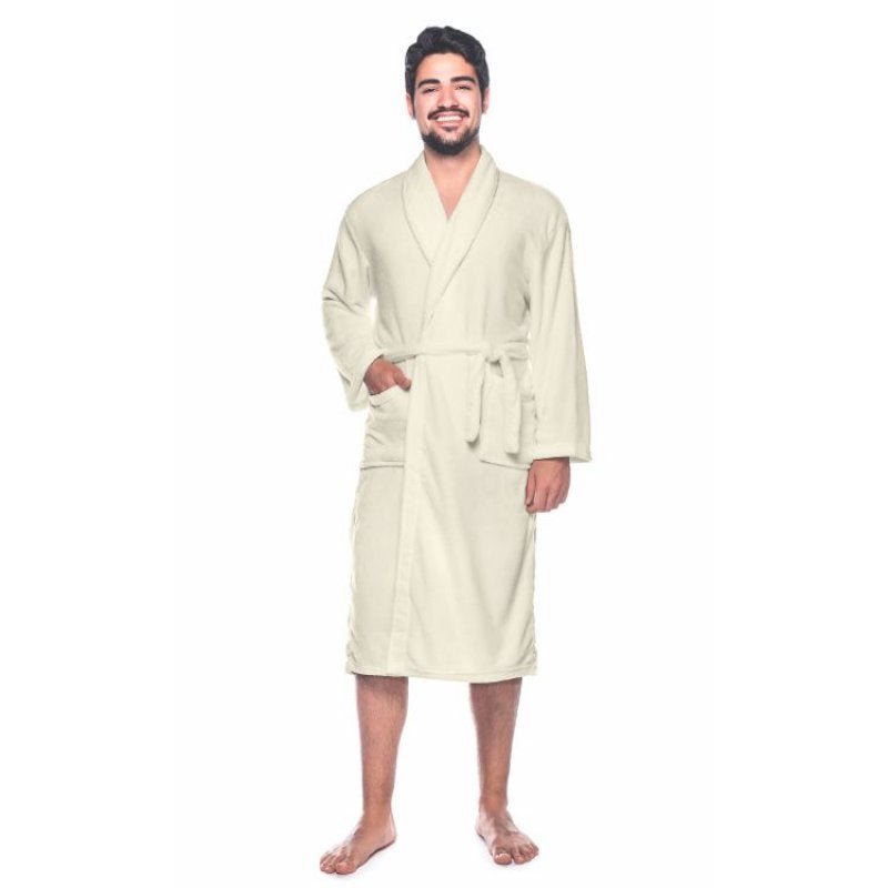 Roupão Adulto Aveludado Fleece Lepper Sublime Creme - Creme - M ...