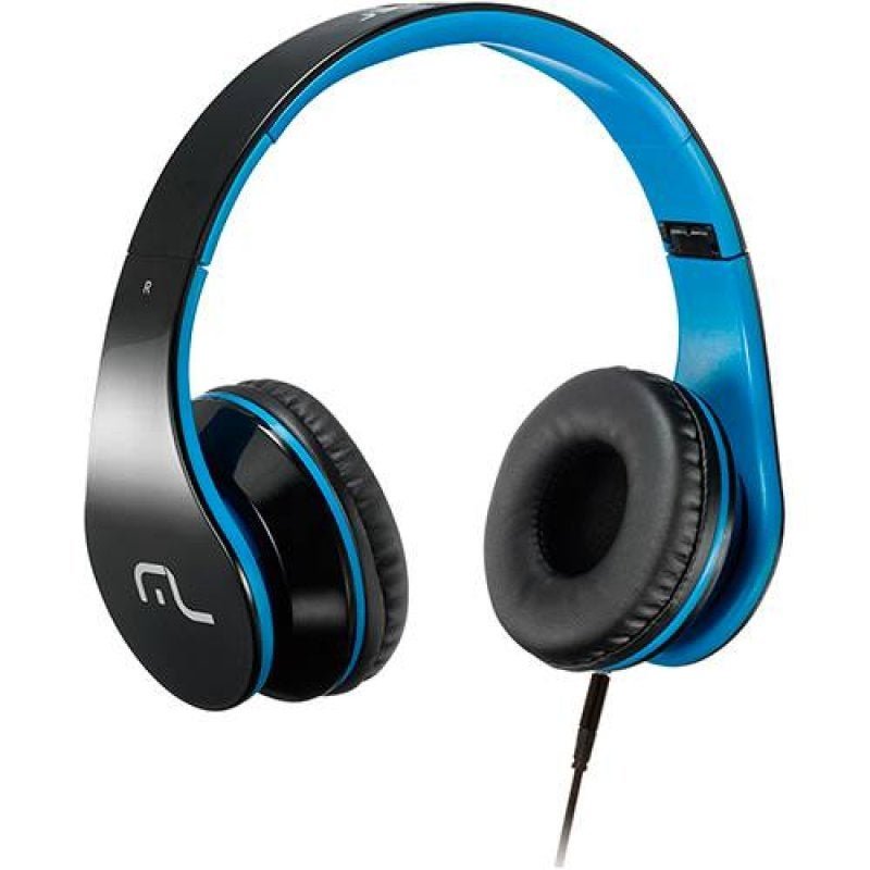Fone de Ouvido com Microfone para Celular Preto e Azul | MadeiraMadeira