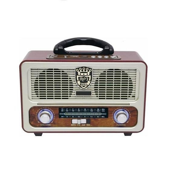 rádio portátil Retro AM, FM, SW1, SW2, 4 bandas, estéreo, USB, TF, MP3 - alfacell | MadeiraMadeira
