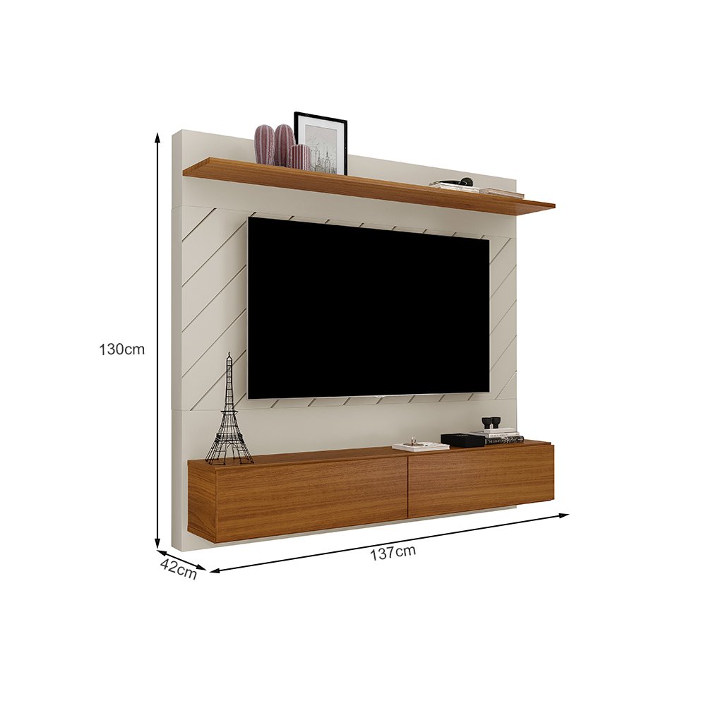 Painel para Tv até 60 Polegadas Meline em Mdf Luapa - Carvalho New | MadeiraMadeira