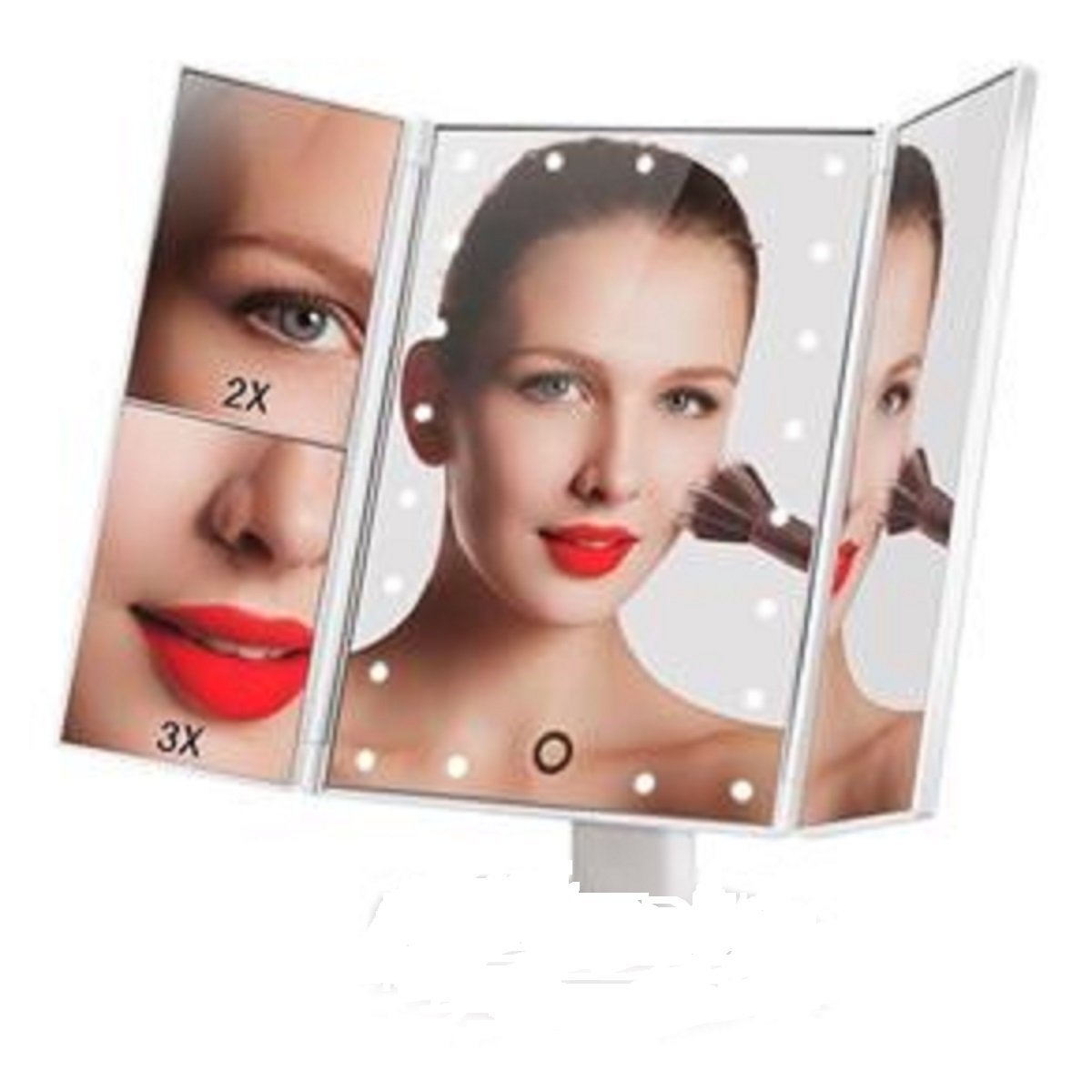 Escova Secadora Morina 3 em 1 BY-707A + Espelho com LED 4 em 1 Luatek ...
