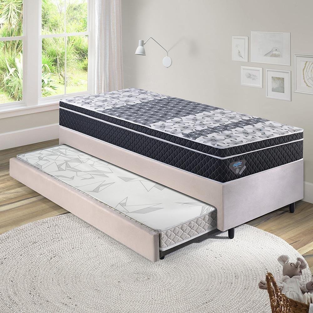 Bicama Box Solteiro 88x188 com Colchão Gransleep Ecoflex | MadeiraMadeira