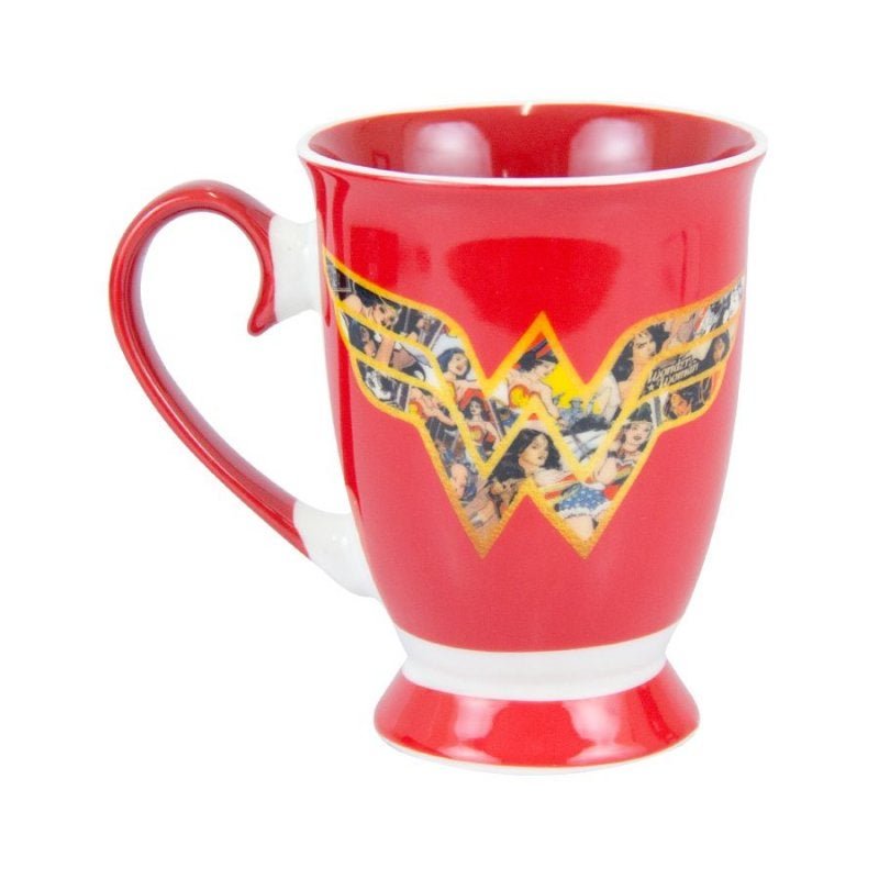 Caneca Em Porcelana Logo Mulher Maravilha 330ml | MadeiraMadeira