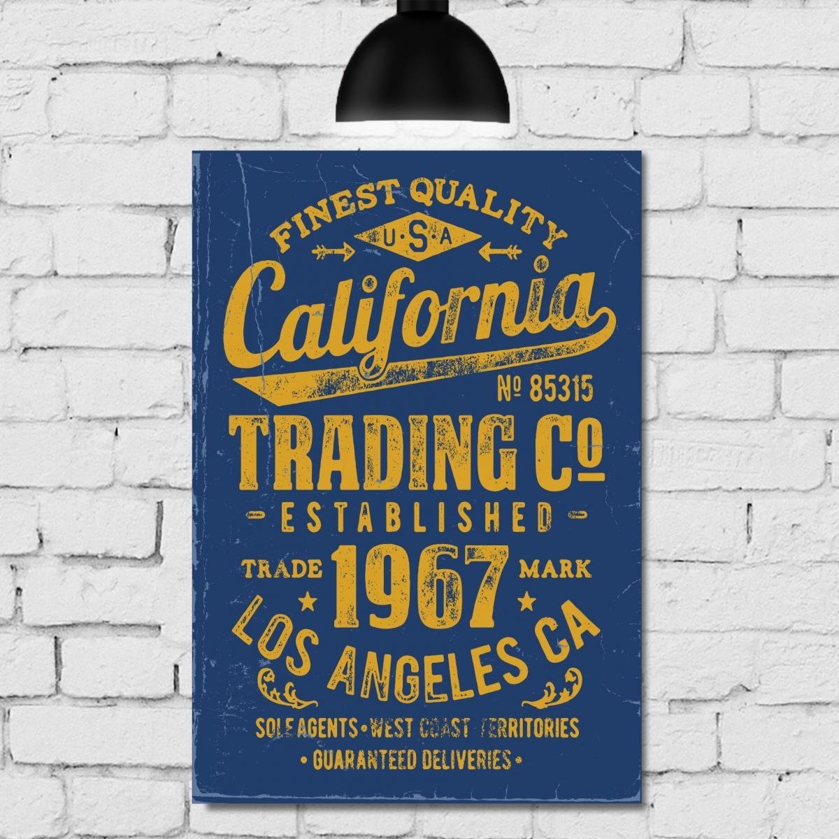 Placa Decorativa MDF Vintage Califórnia 30x40 | MadeiraMadeira