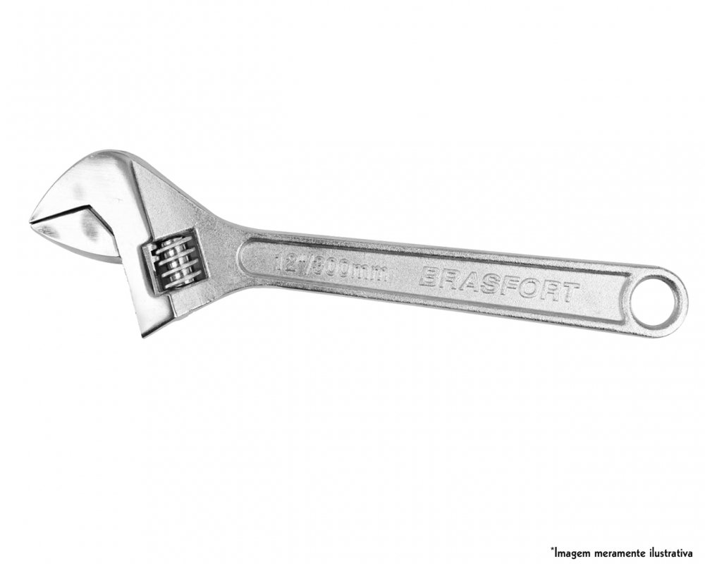 Chave Inglesa Cromada Brasfort 10 8219 Blister | MadeiraMadeira