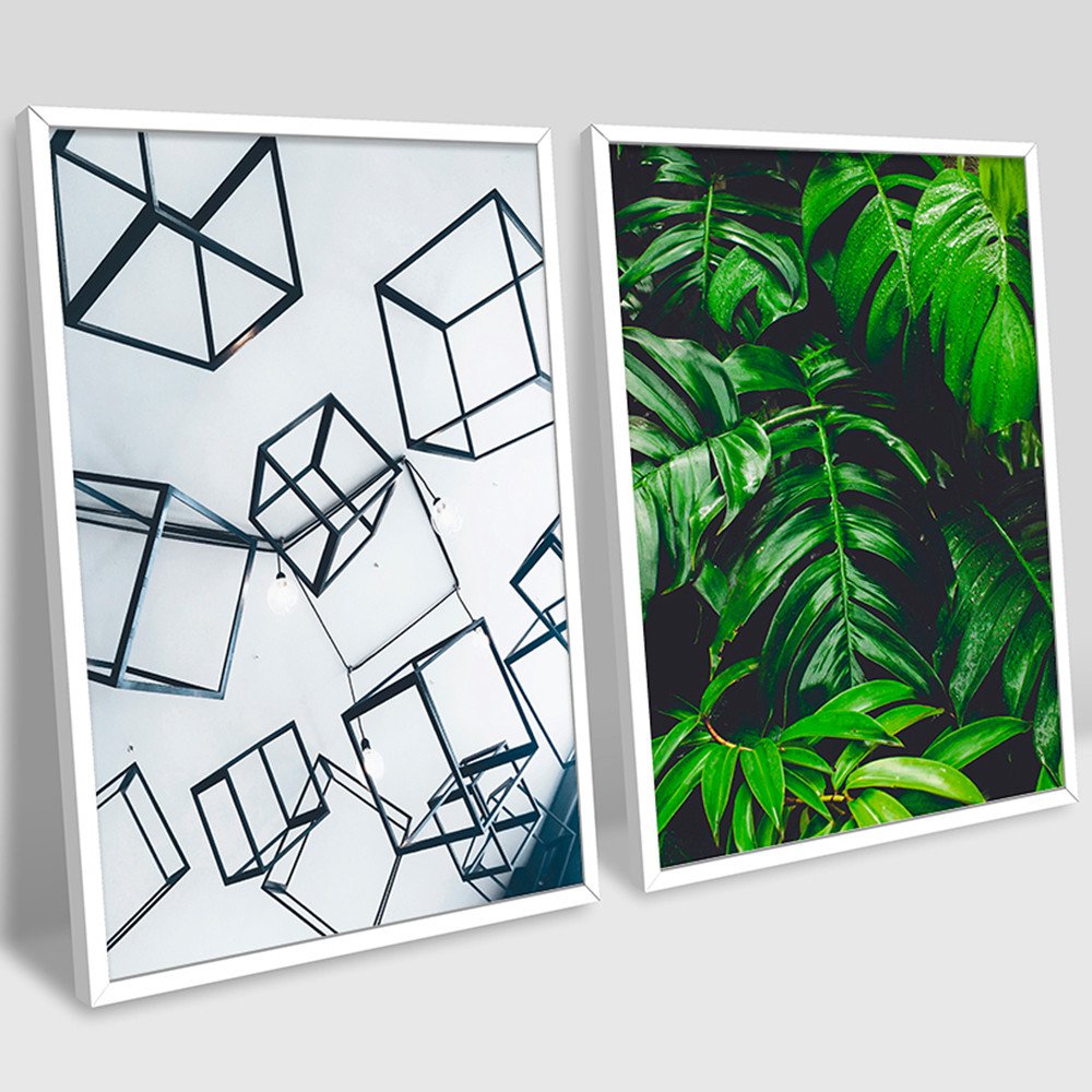Kit 2 Quadros Decorativos Contraste 60x90x2,8 em PVC Luven | MadeiraMadeira