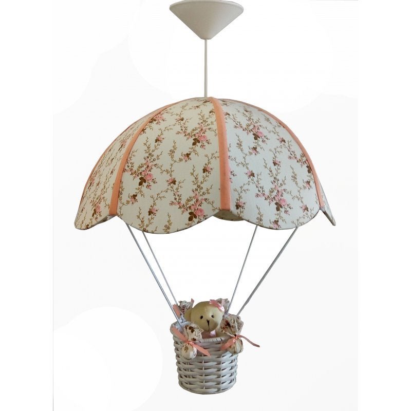 Pendente Paraquedas Sarah tropical com urso | MadeiraMadeira