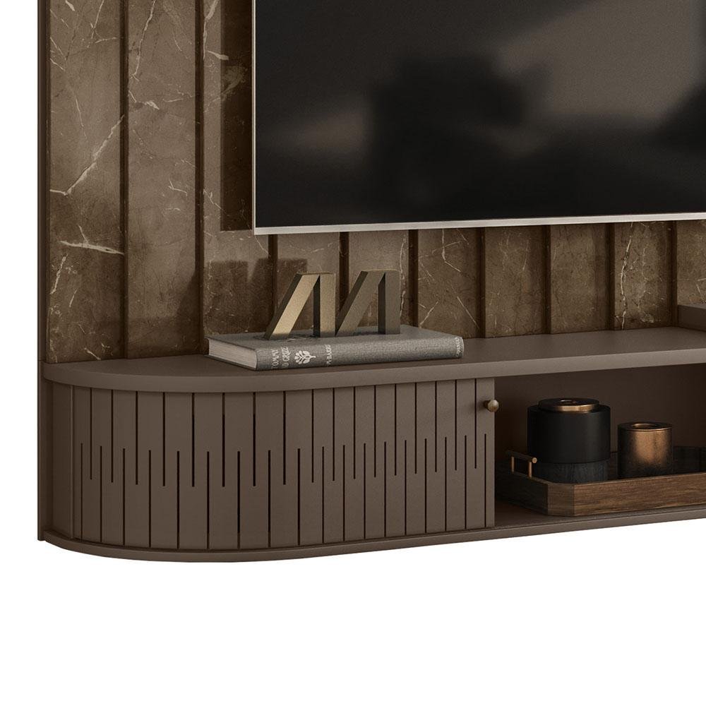 Painel Suspenso para Tv de até 75 Polegadasródape Imperial Sépia ...