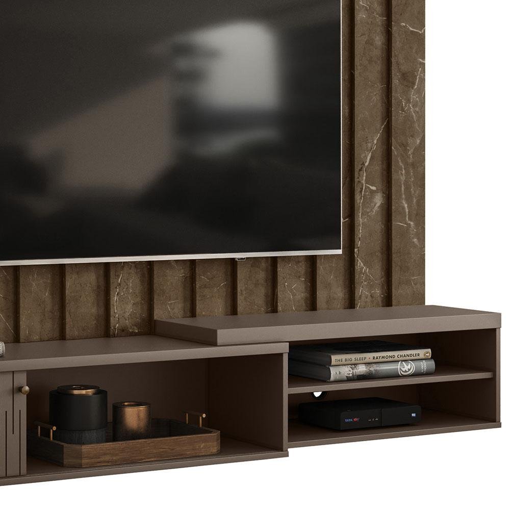 Painel Suspenso para Tv de até 75 Polegadasródape Imperial Sépia ...