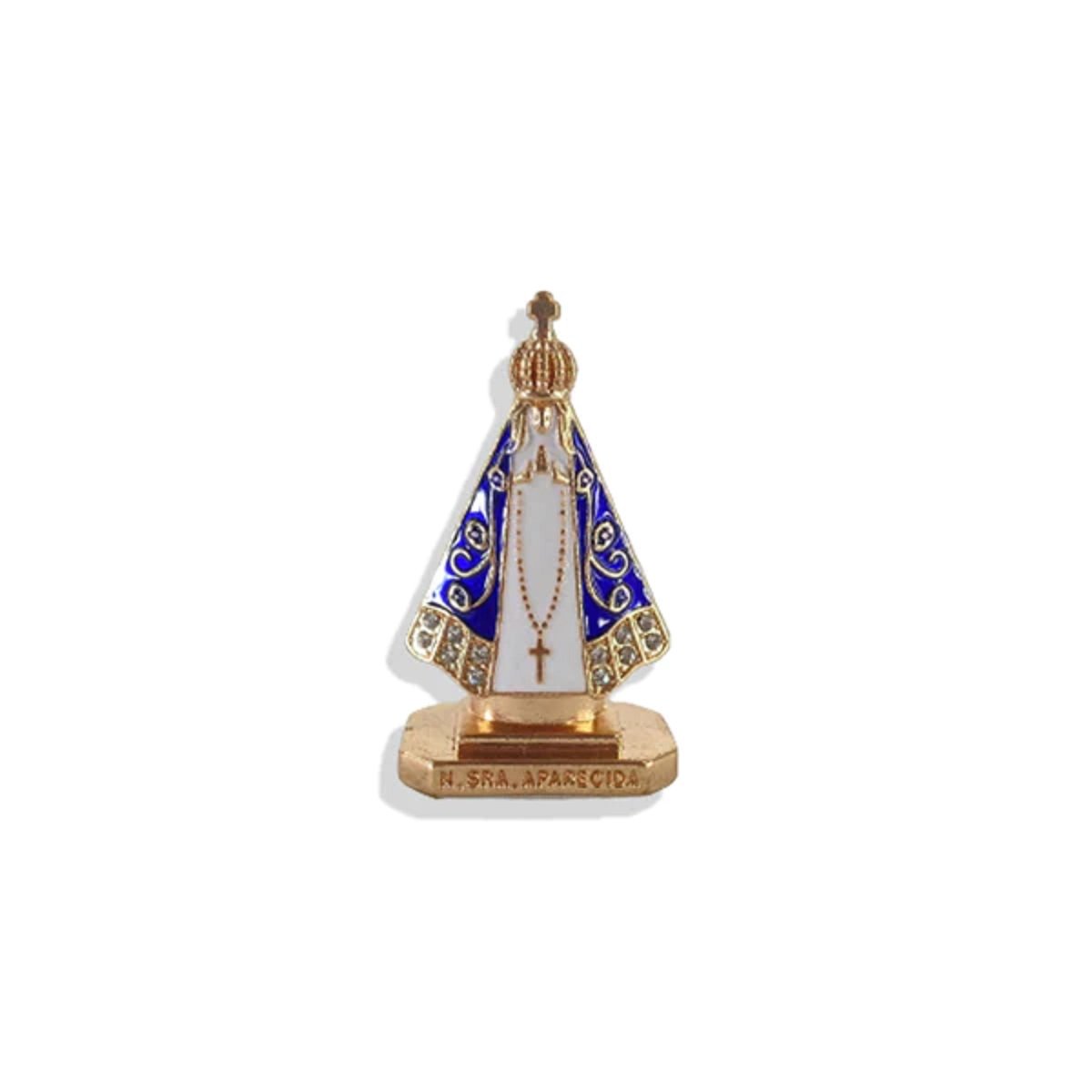 Imagem Mini Nossa Senhora Aparecida Branco para Carro 5 Cm | MadeiraMadeira