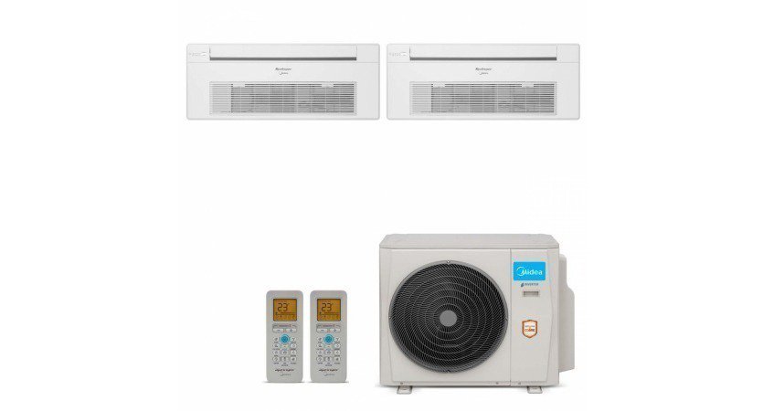 Ar Condicionado Multi Split Cassete Inverter Midea 18000 BTUs (2x 9000) Quente Frio 38MBBA18M5 ...