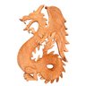 Entalhe De Dragão De Madeira Teca 28cm Madeiramadeira