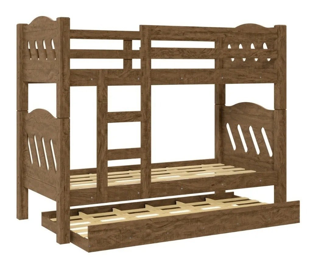 Treliche Beliche C/ Auxiliar Perola 100% MDF:Castanho | MadeiraMadeira