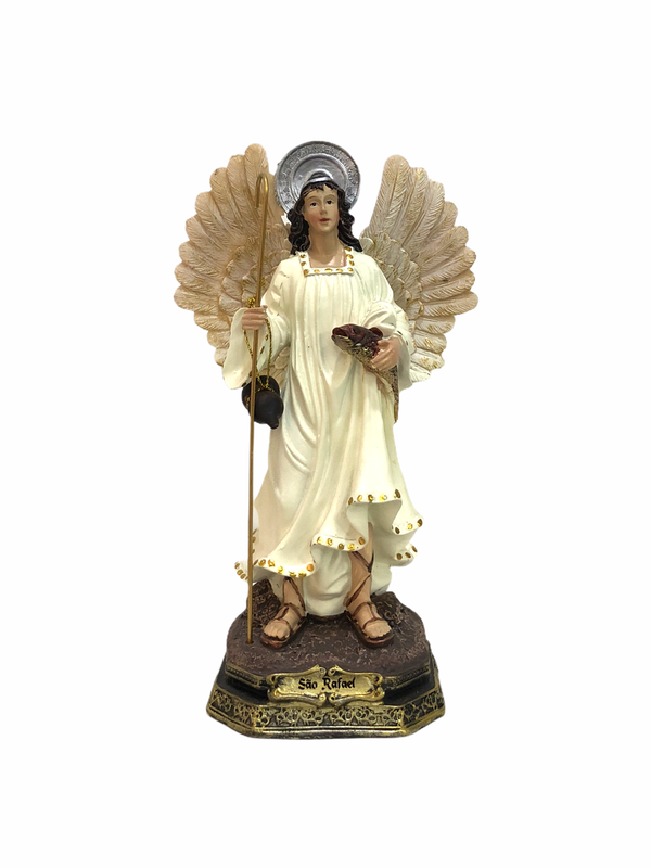 Anjo Rafael Imagem Resina Importada 22cm | MadeiraMadeira