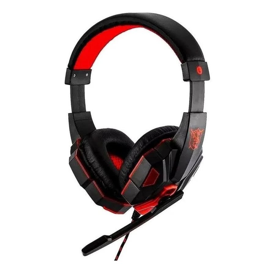 Fone Ouvido Headset Gamer Vermelho com Fio USB LED Hf-G390P4 Exbom | MadeiraMadeira