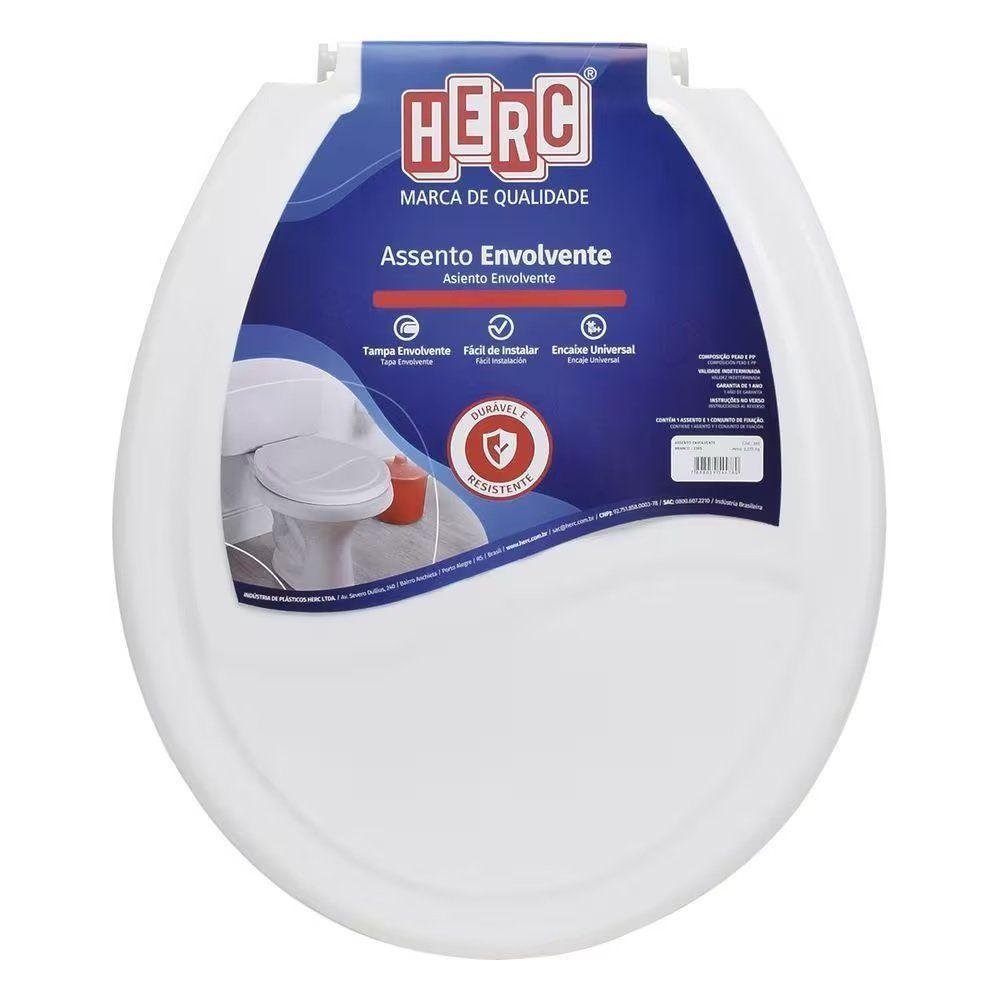 Assento Sanitario Oval Envolvente Ideale Branco - Herc | MadeiraMadeira