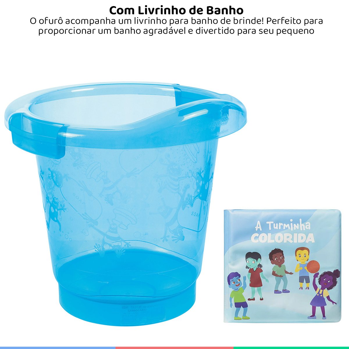 Banheira Banho Relaxante Bebe Ofurô Infantil +6 Meses Até 17 Litros ...