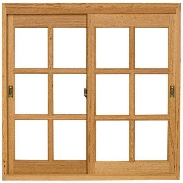 Janela de Correr Quadriculada JE221 Esel 120x200x12cm Marrom ...