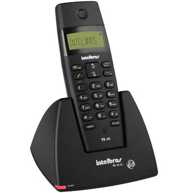 Telefone sem Fio Dect 6.0 com Identificador de Chamadas - Ts40Id Preto- Intelbras | MadeiraMadeira