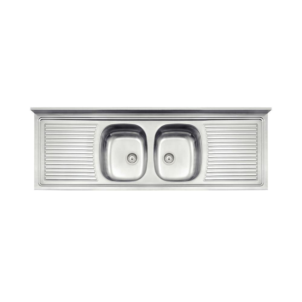 Pia de Apoio Tramontina Ribon 2c 34 em Aço Inox 180 X 55 Cm ...