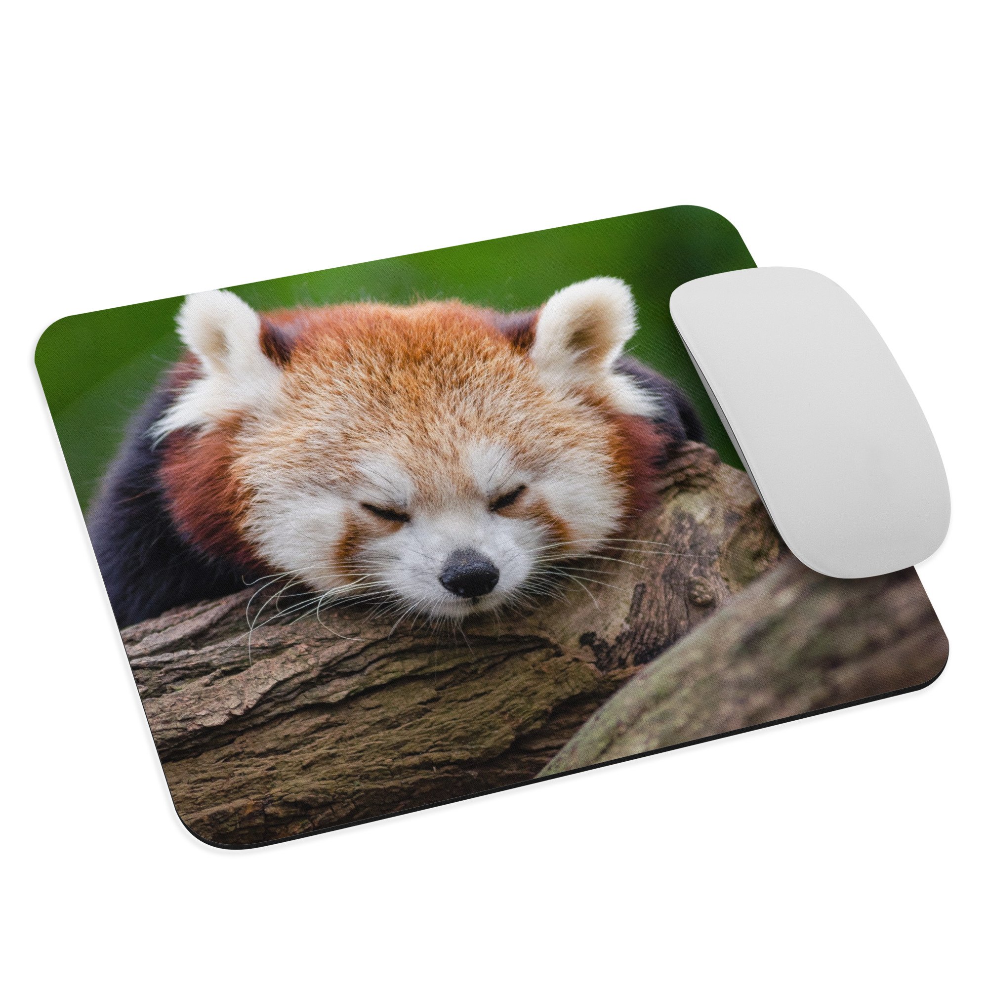 Mousepad panda vermelho sozinho - 19x23cm | MadeiraMadeira