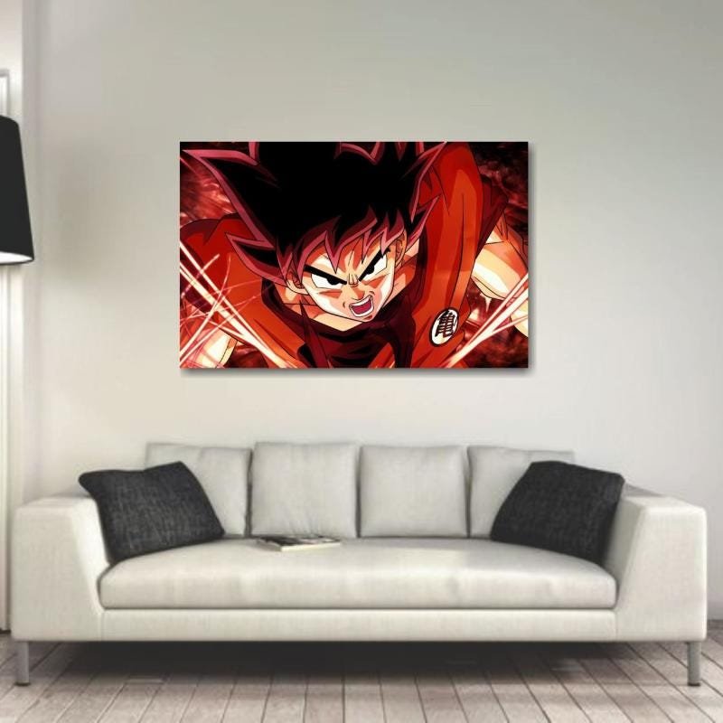 Quadro Dragon Ball Goku decorativo Para Sala Quarto | MadeiraMadeira