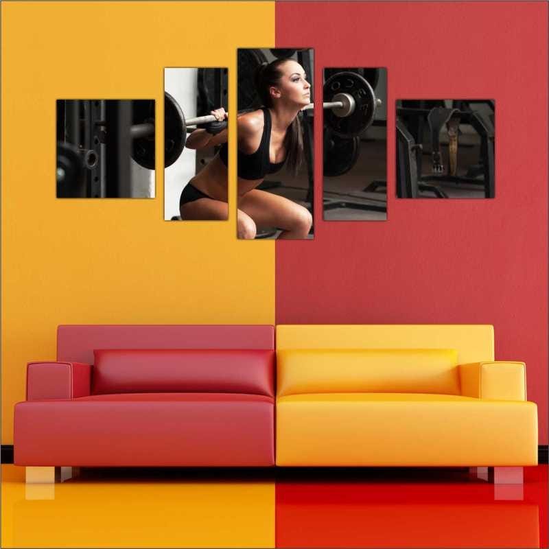 Quadro Decorativo Fitness Academia Mosaico Decorar 5 | MadeiraMadeira