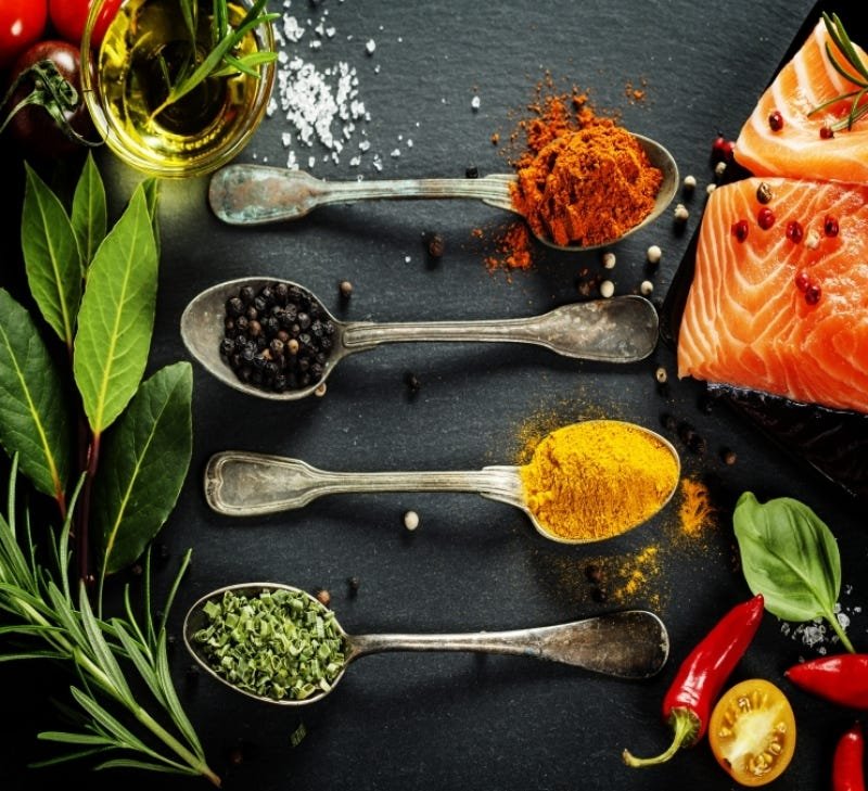 Papel De Parede Adesivo Cozinha Comida Temperos GG576 | MadeiraMadeira