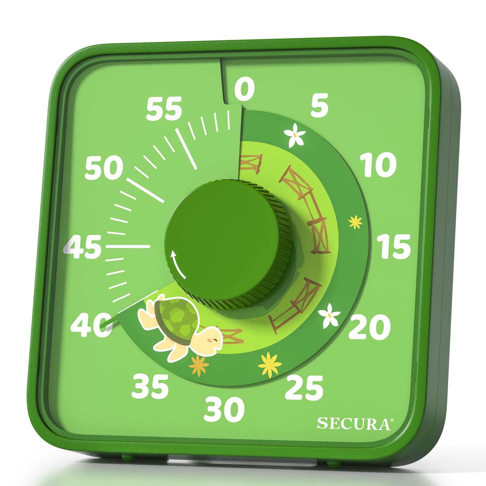 Secura Timer Visual Infantil 60 Min. com Ímã e Estampa Animal (verde ...