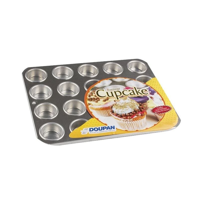Forma Para Cupcake Pequeno Com 20 Cavidades Em Alumínio - Doupan ...