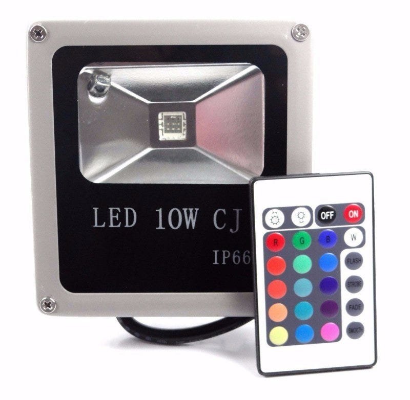 Refletor LED Slim 10W - Bivolt - Branco Frio IP66 92E2PT9UV | MadeiraMadeira