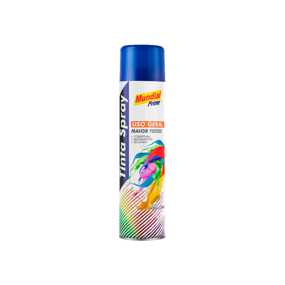 Tinta Spray Multiuso Azul Escuro 400ml Mundial Prime | MadeiraMadeira