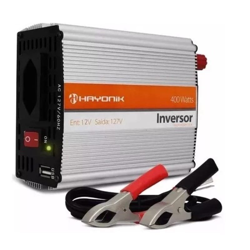Inversor de Onda Modificada 400W 12Vdc/127V Hayonik | MadeiraMadeira