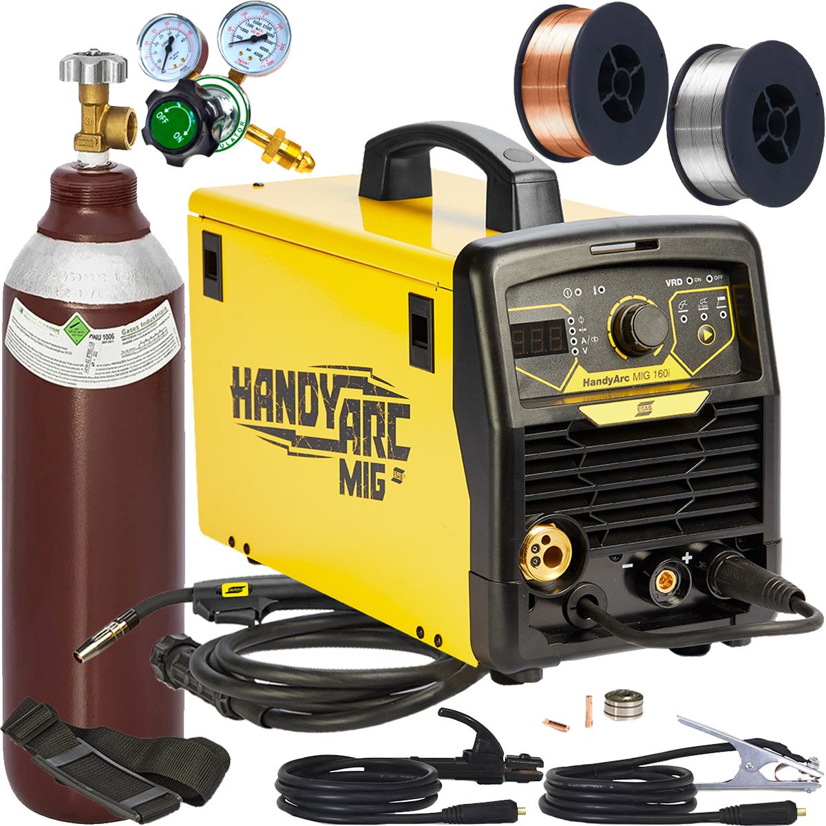 Maquina Solda Inversora Mig 160i Tig Completa Cilindro Esab ...