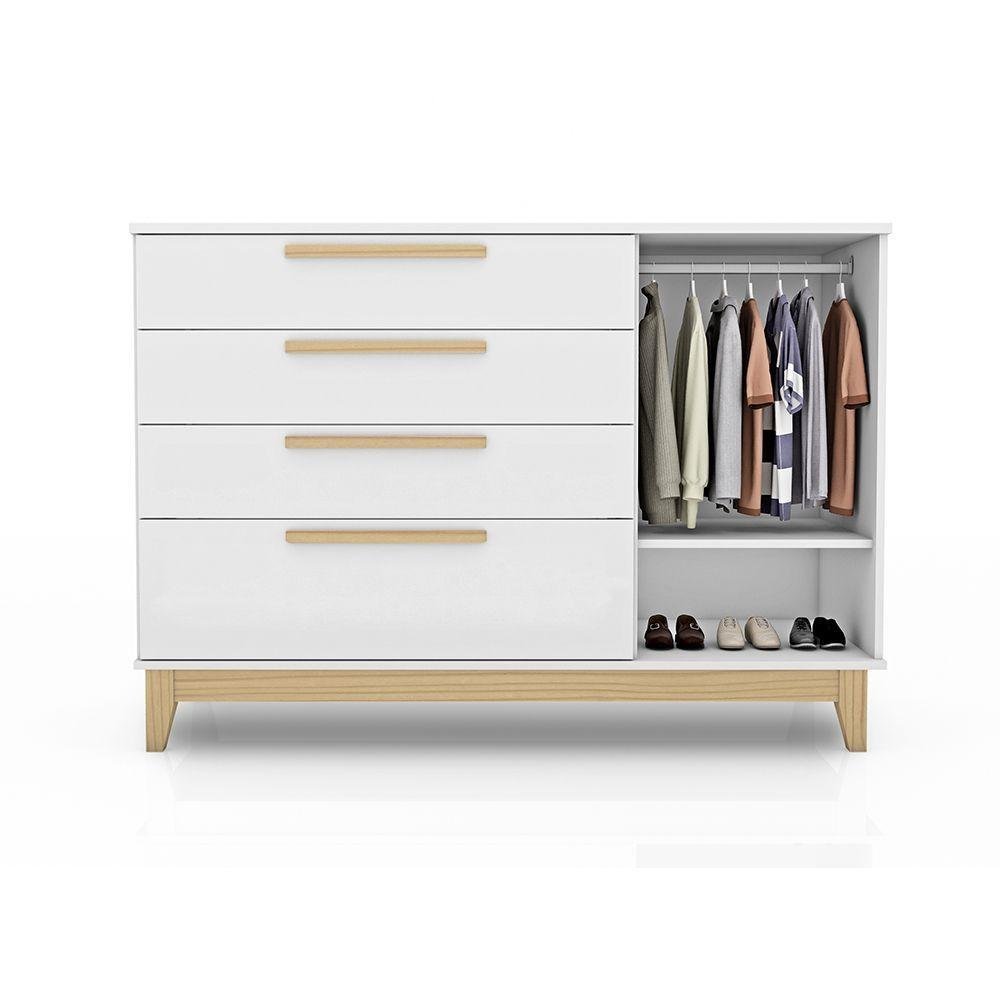 Conjun Quarto Guarda Roupa 4 Port C Berço Infan E Cômoda/sapateira ...