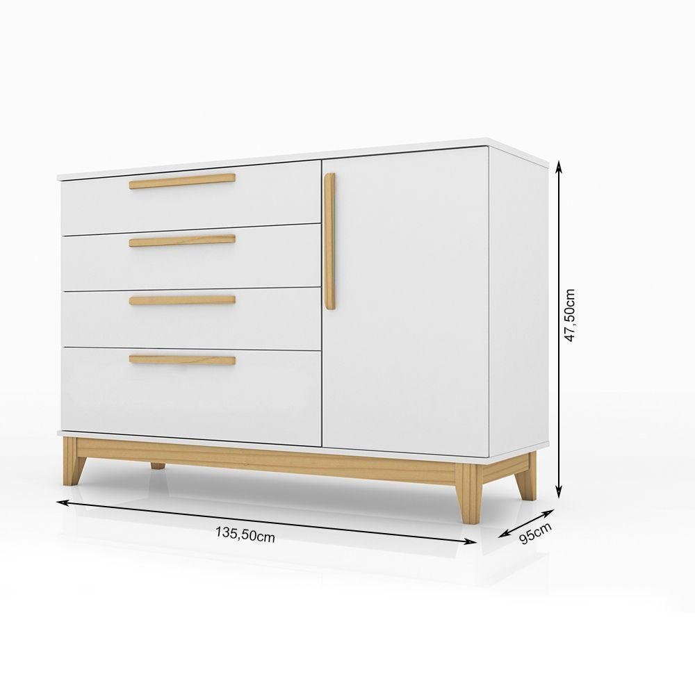 Conjun Quarto Guarda Roupa 4 Port C Berço Infan E Cômoda/sapateira ...