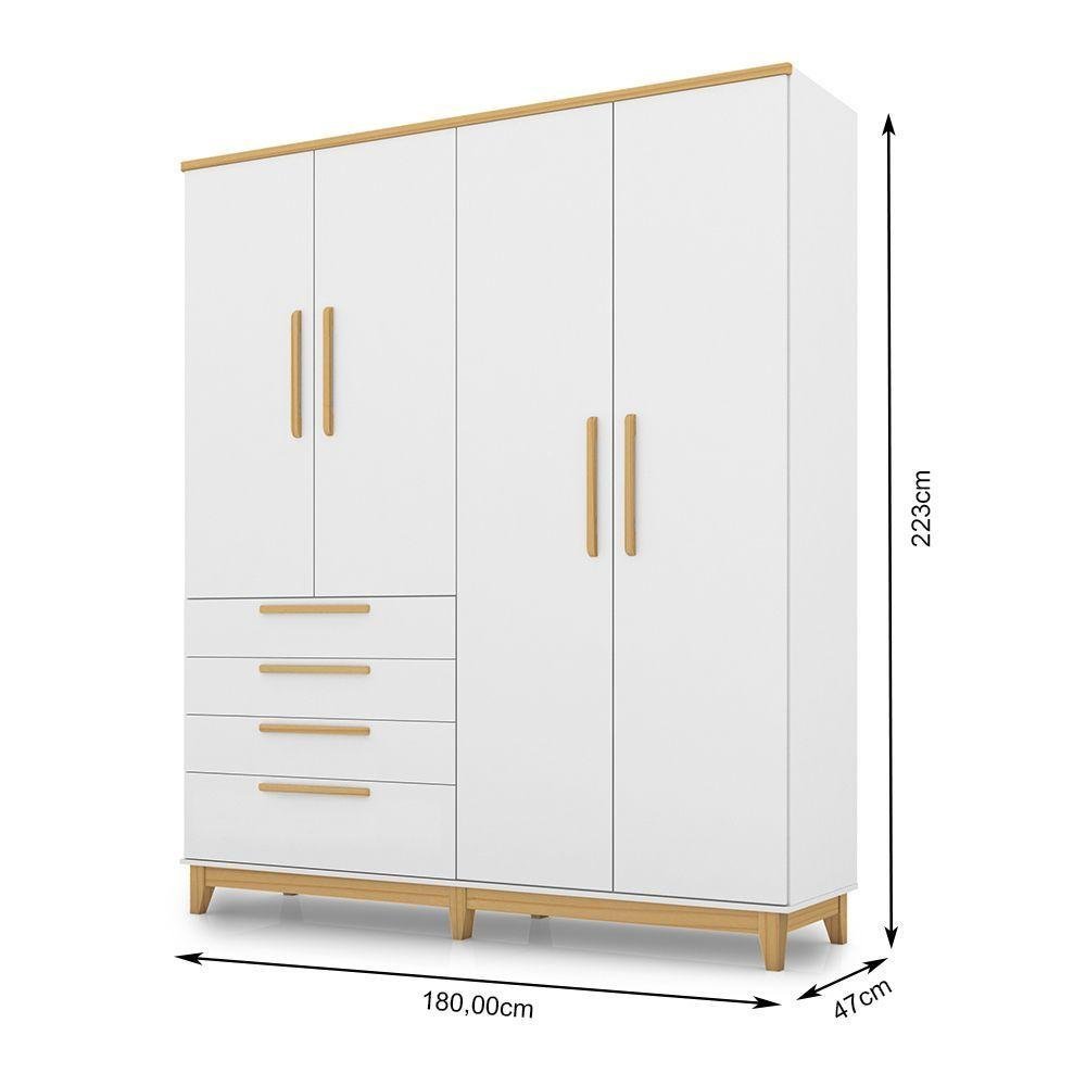 Conjun Quarto Guarda Roupa 4 Port C Berço Infan E Cômoda/sapateira ...