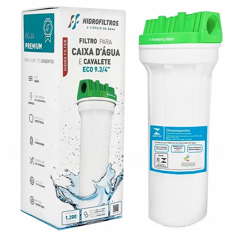 Filtro Caixa D'Água - Hidro Filter Poe 9.3/4" - Eco | MadeiraMadeira