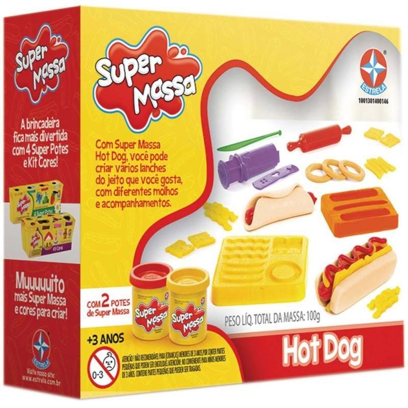 Massa Para Modelar Criativa Super Massa Hot Dog Estrela | MadeiraMadeira