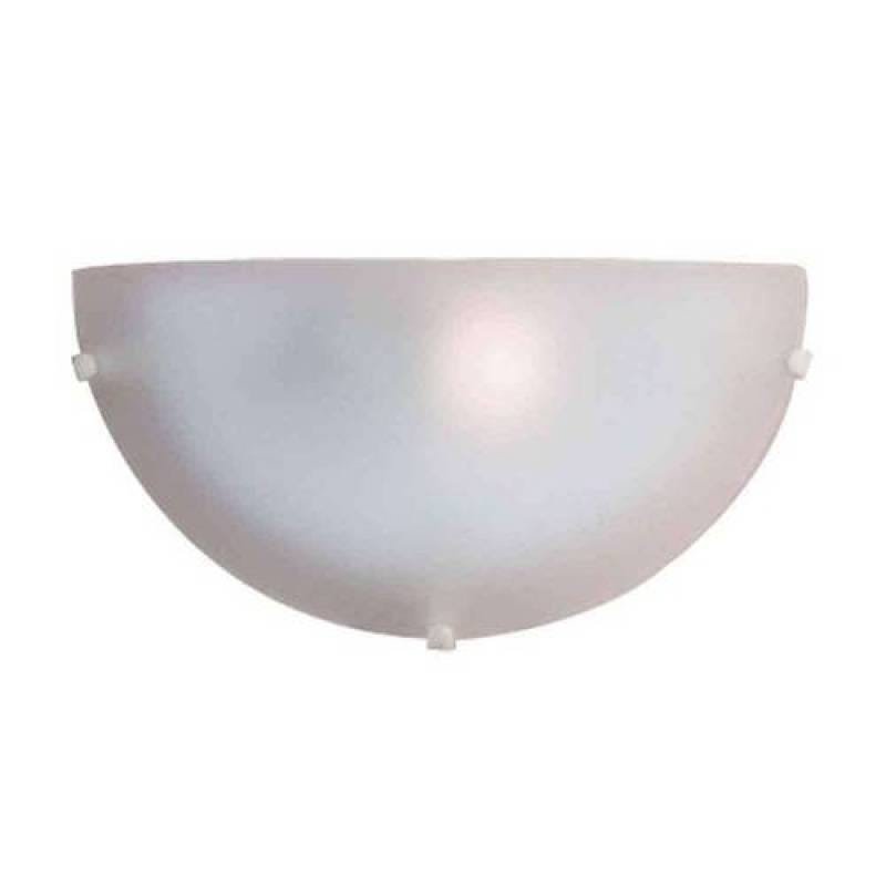 Arandela Clean 25cm 1 lâmpada branco acetinado Bronzearte | MadeiraMadeira