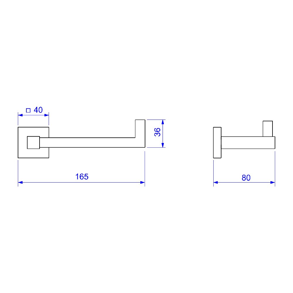 Porta Papel 2020.GL83.MT Quadratta Gold Matte Deca | MadeiraMadeira