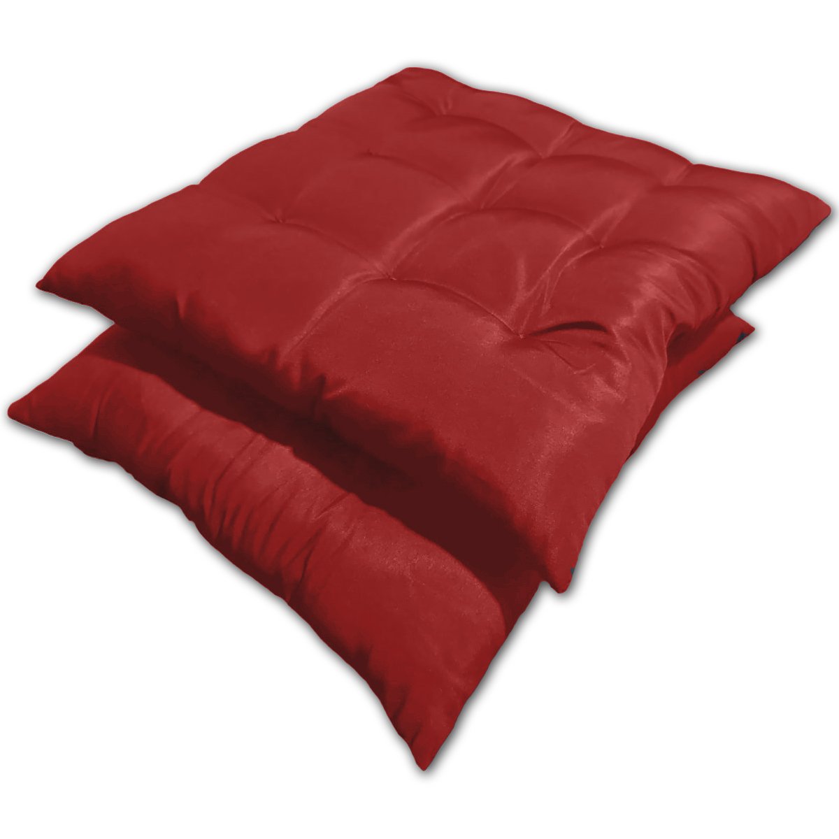 Kit 02 Almofadas Assento Futon Flat para Cadeira 40x40 Vermelho ...