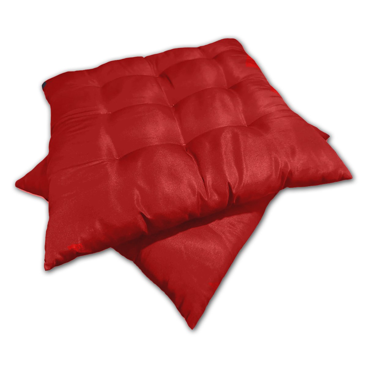 Kit 02 Almofadas Assento Futon Flat para Cadeira 40x40 Vermelho ...