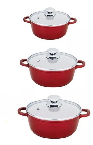 Kit De Panela Com Revestimento Em Cerâmica 3 Peças 18Cm | MadeiraMadeira