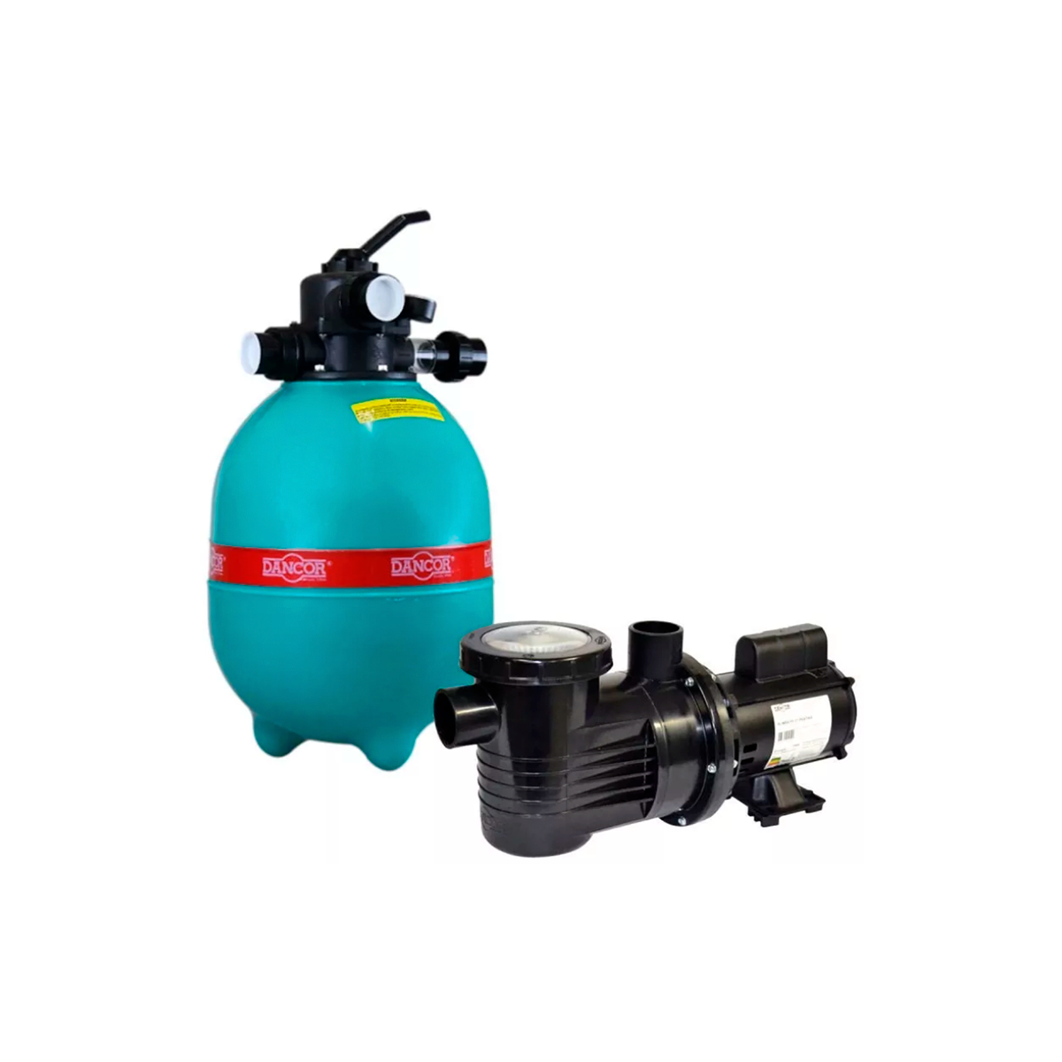 Conjunto Filtrante Para Piscinas De Até 88 Mil Litros Dancor Com Filtro DFR-22 E Bomba PF-17 De ...