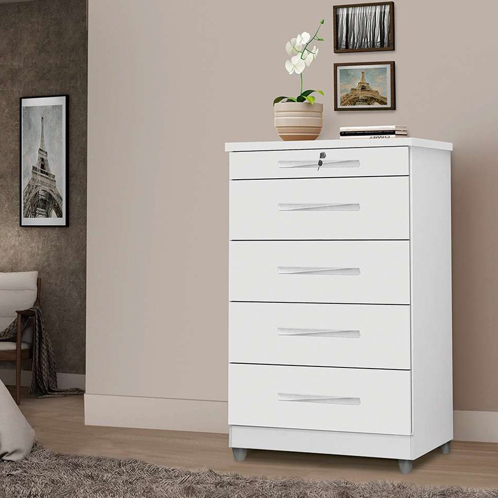 Cômoda Emas Luxo Móveis Primus Branco | MadeiraMadeira