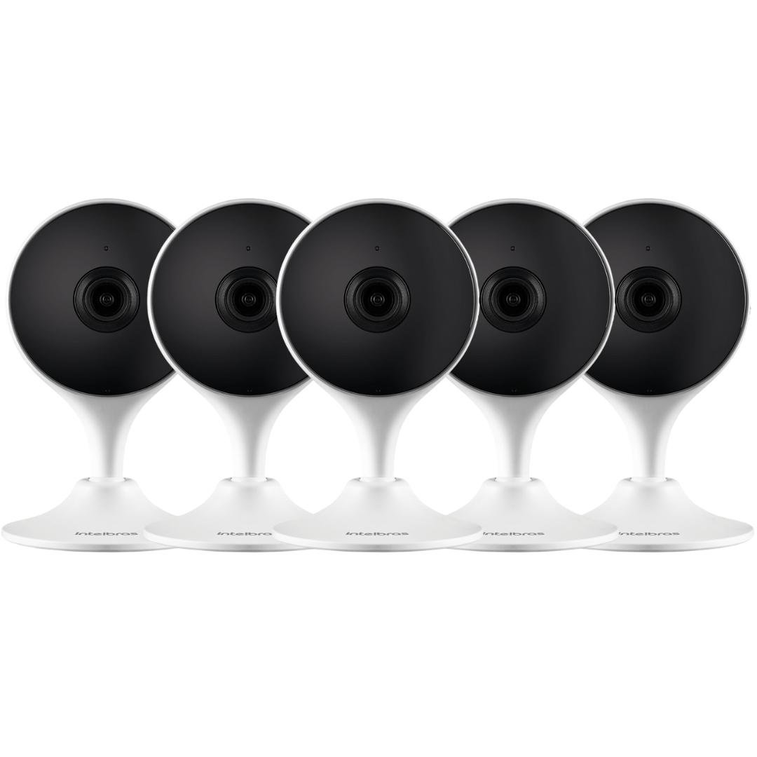5 Câmeras Wi-fi IZC 1003 Intelbras Full HD Inteligente Smart ...