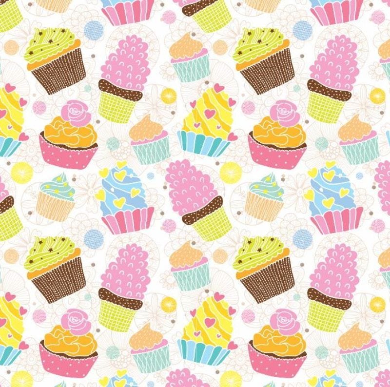 Papel de Parede Cupcakes 4DF811 | MadeiraMadeira